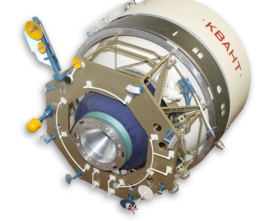 Model of Progress cargo transportation spacecraft, 1:8 scale.